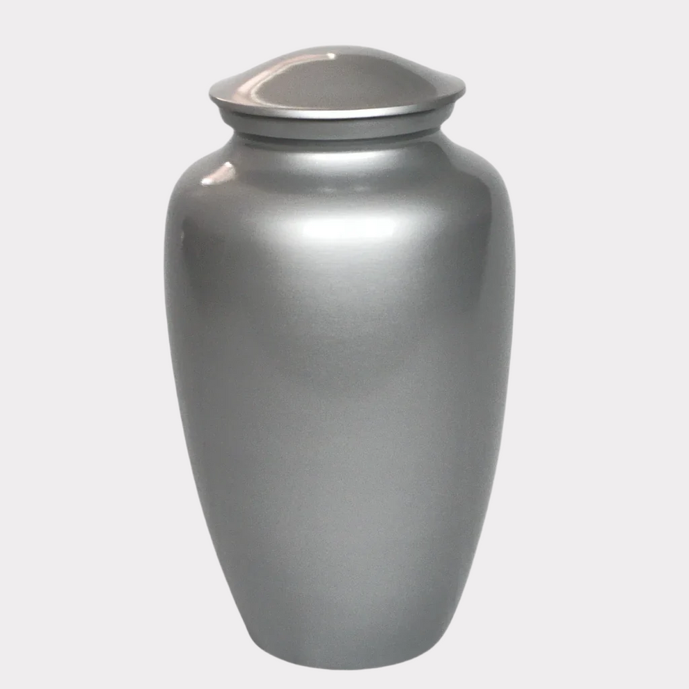 Classic Silver Cremation Urn – Affordable Urns