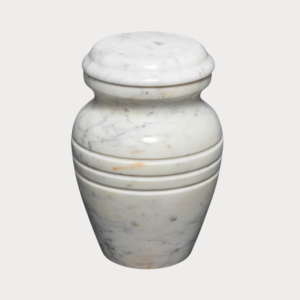 White Marble Cremation Urn – Affordable Urns